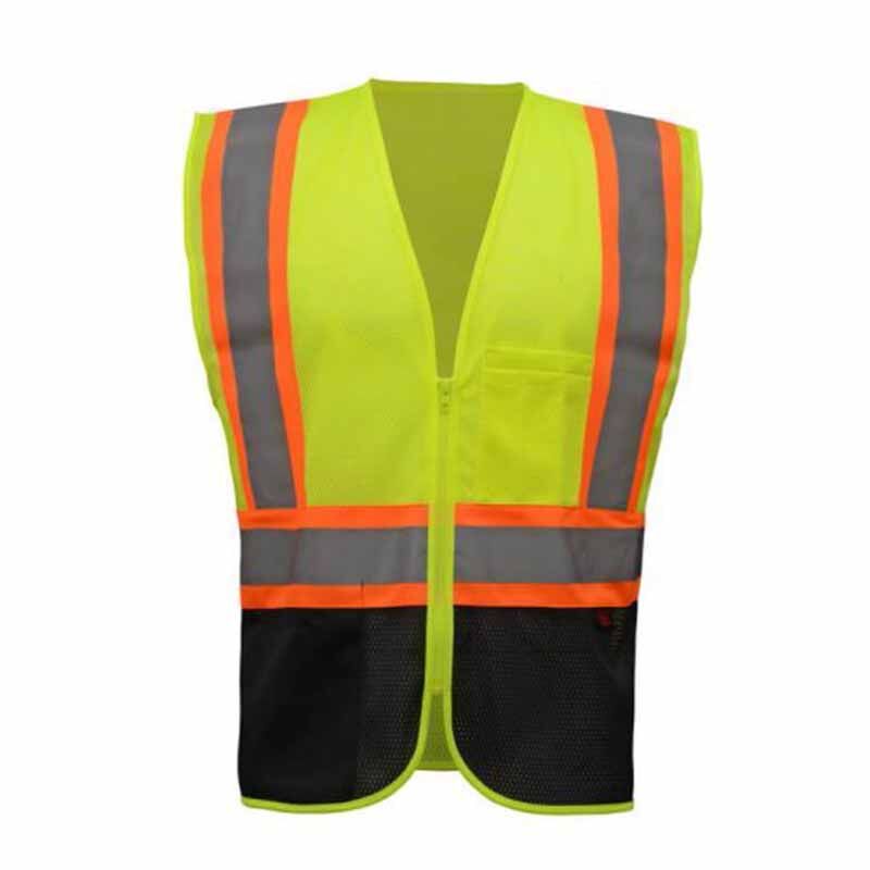 High Visibility Black Bottom Mesh Safety Vest - Lino Safety-China 16 ...